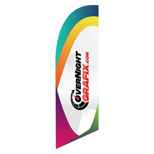 Custom Feather Flag Angled (small) 9ft tall Overnight Grafix