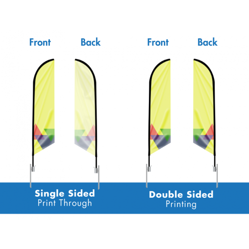 Custom Feather Angled Flag (Medium) 10.5ft tall Overnight Grafix