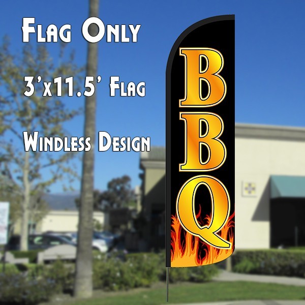 BBQ Feather Banner Flag Overnight Grafix