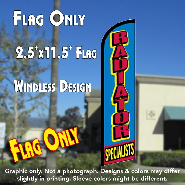 RADIATOR SPECIALISTS Windless Feather Banner Flag (2.5 x 11.5 Feet ...